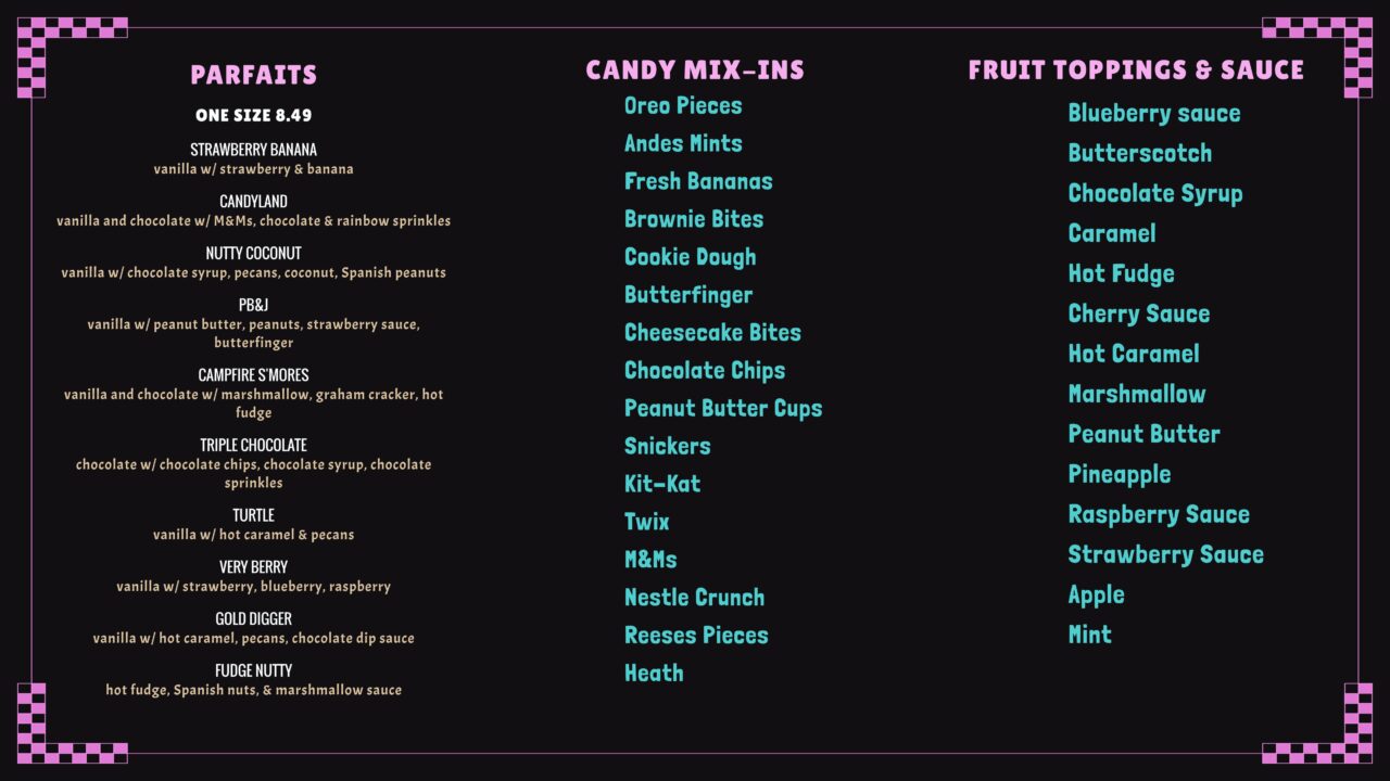 Menu - Leason's Dairy Bar & Grill